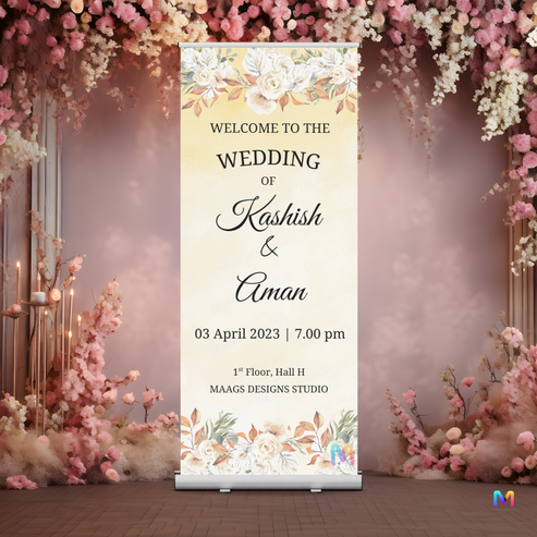 Wedding Banner Standee - #W10, Wedding Party Banner Stand, Wedding Sta ...