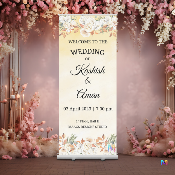 Wedding Banner Standee - #W10, Wedding Party Banner Stand (with Stand ...