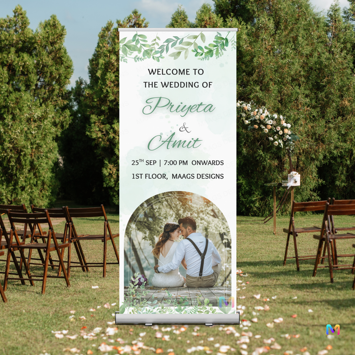 Wedding Banner Standee - #W38, Wedding Party Banner Stand, Wedding Sta ...