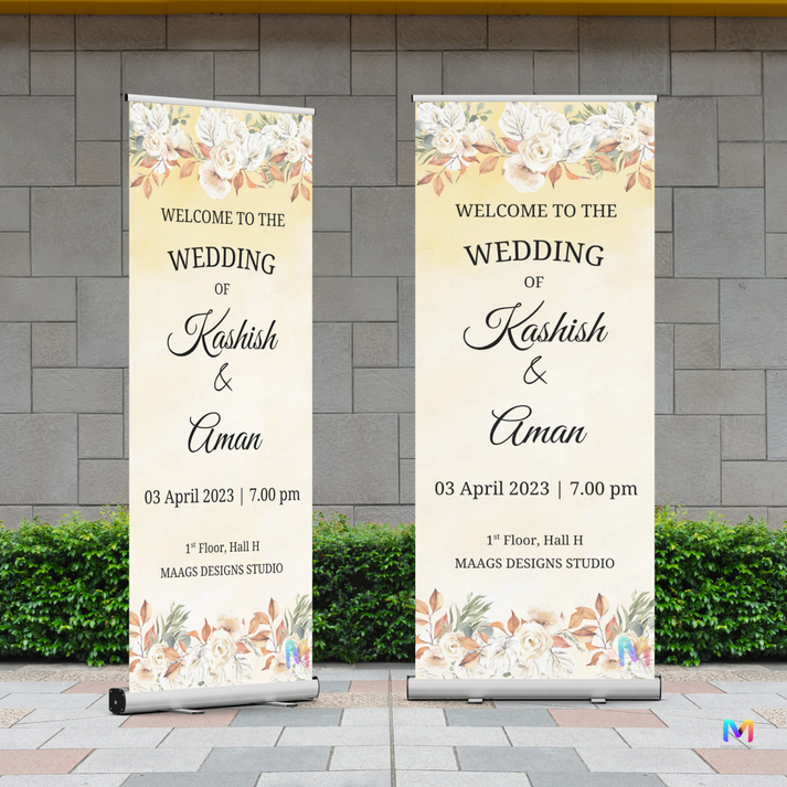 Wedding Banner Standee - #W10, Wedding Party Banner Stand (with Stand ...