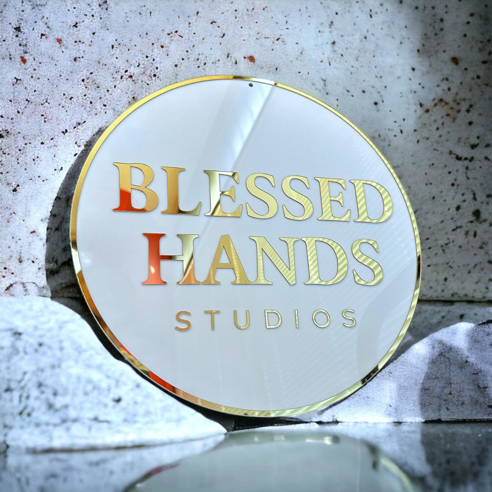 Premium Circular Acrylic Logo Signs (Acrylic) – Maags Designs