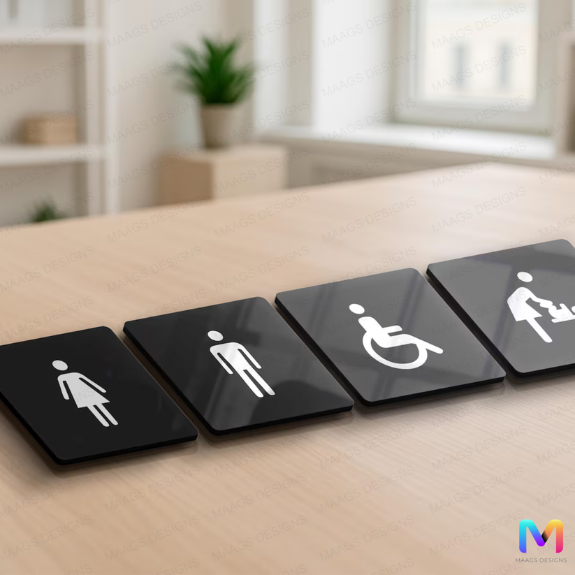 Restroom Signages in Acrylic – MAAGS DESIGNS