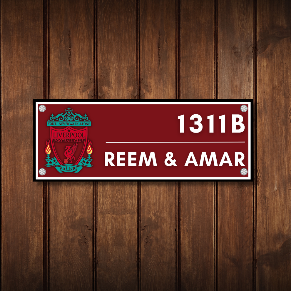 Sports Collection - Liverpool Name Plate | Premium Custom Name Plate f ...