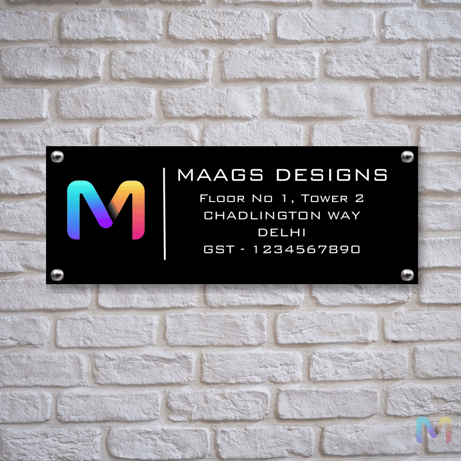 GST Name Plates for Office | Company Name Boards with GST – Maags Designs