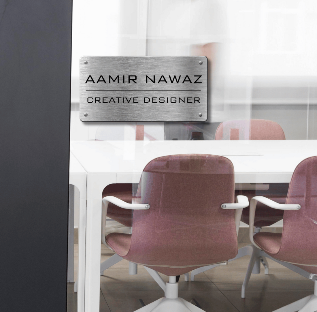 Customized Designation Name Plate for Office (Metal) | Personalized Na ...