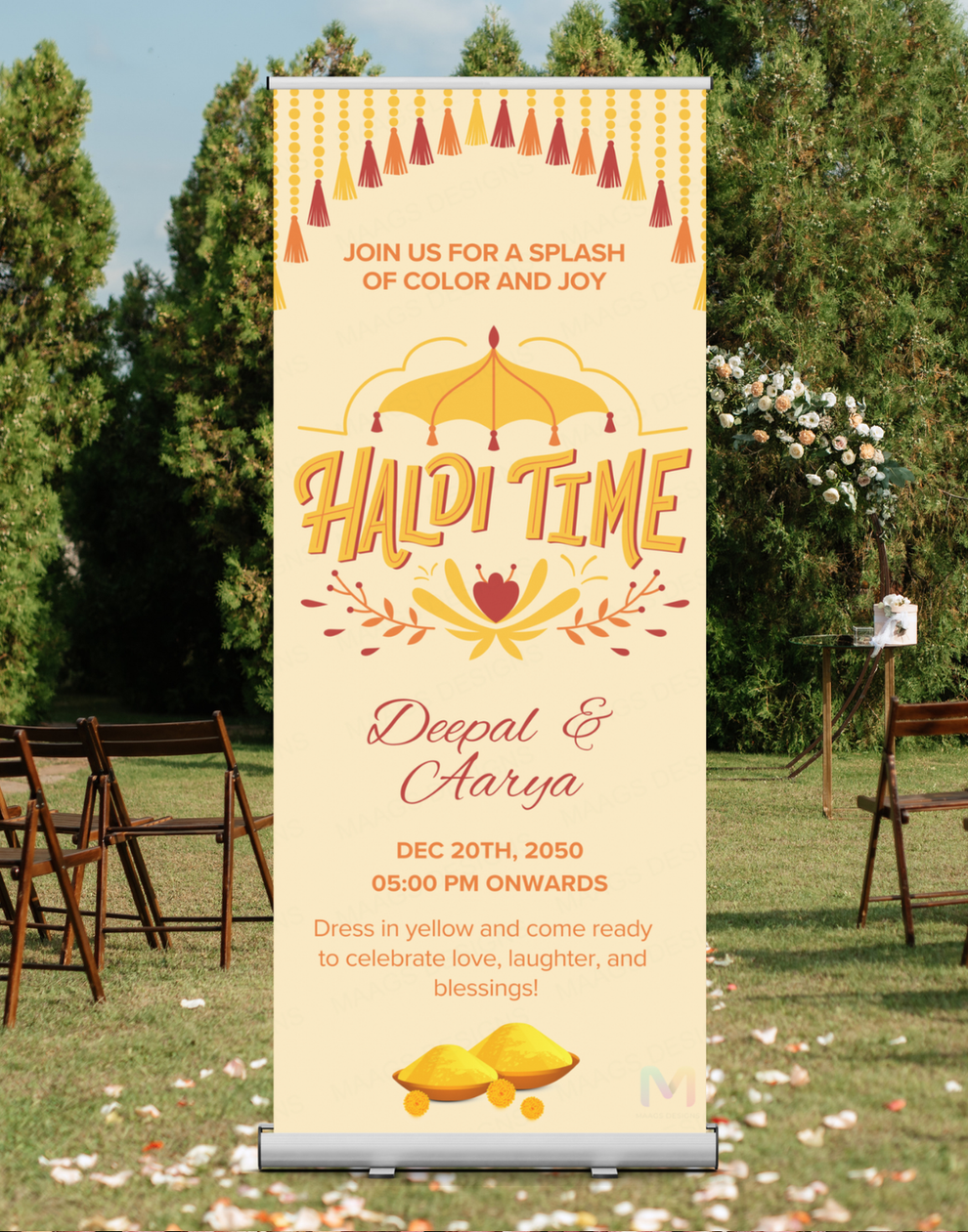 Haldi Banner Standee - #H07, Haldi Ceremony Banner Stand, Haldi Stande ...