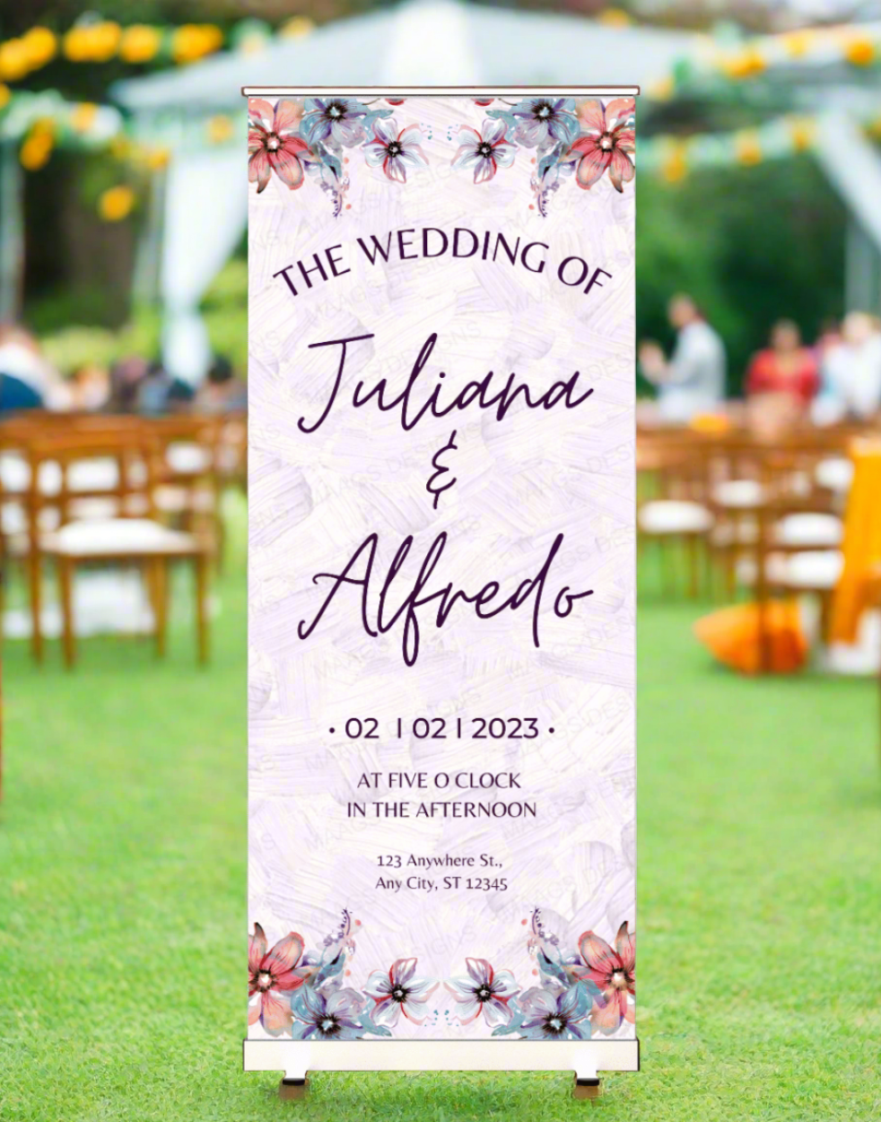 Wedding Banner Standee - #W33, Wedding Party Banner Stand, Wedding Sta ...