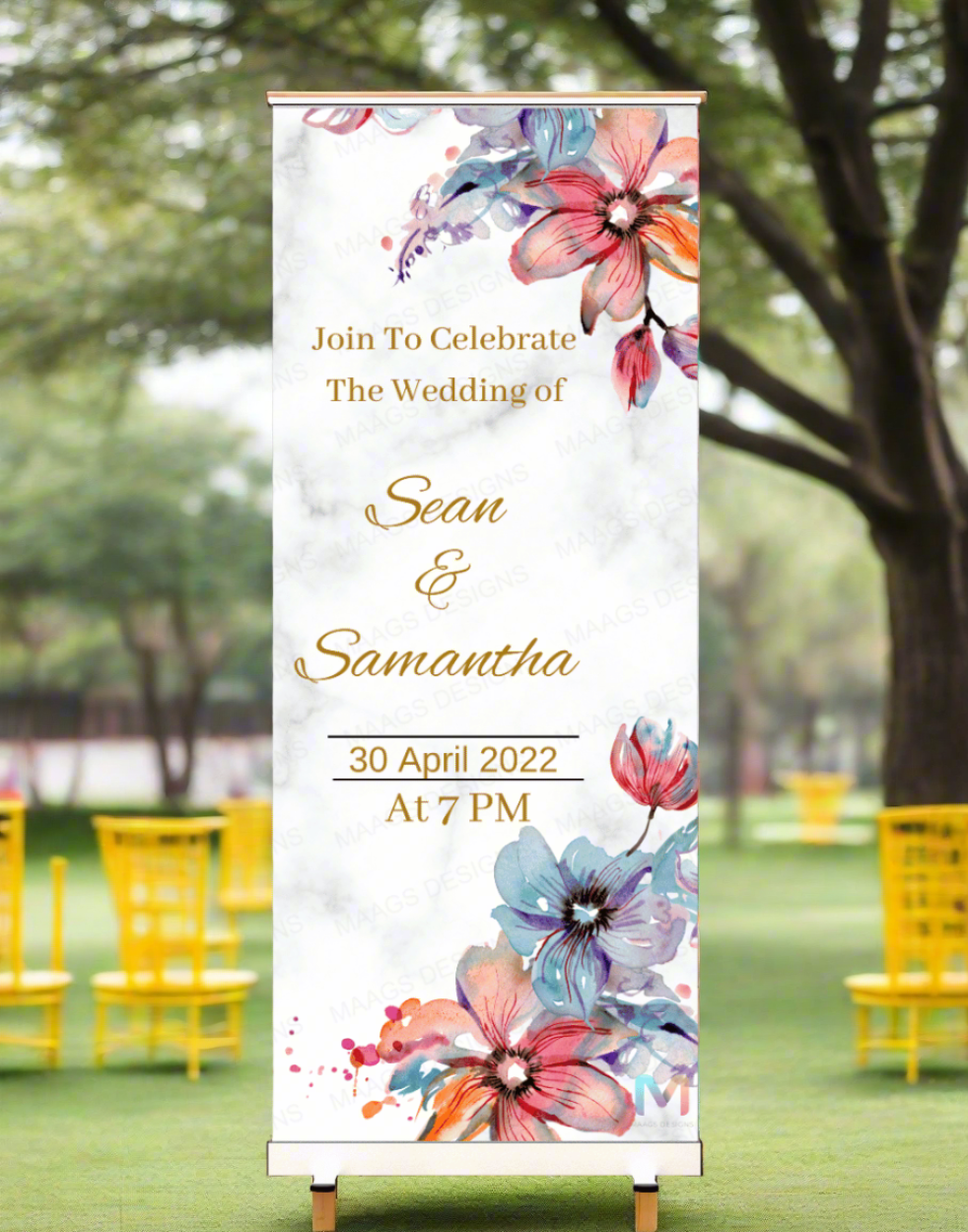 Wedding Banner Standee - #W31, Wedding Party Banner Stand, Wedding Sta ...