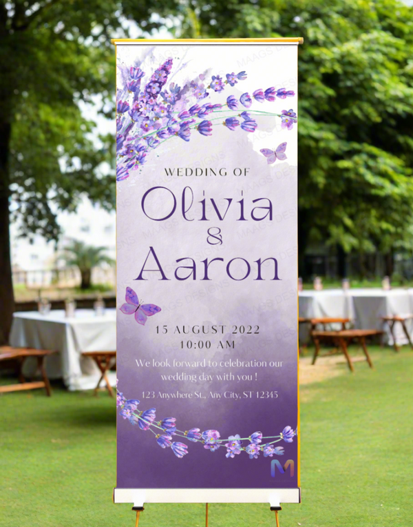 Wedding Banner Standee - #W25, Wedding Party Banner Stand, Wedding Sta ...