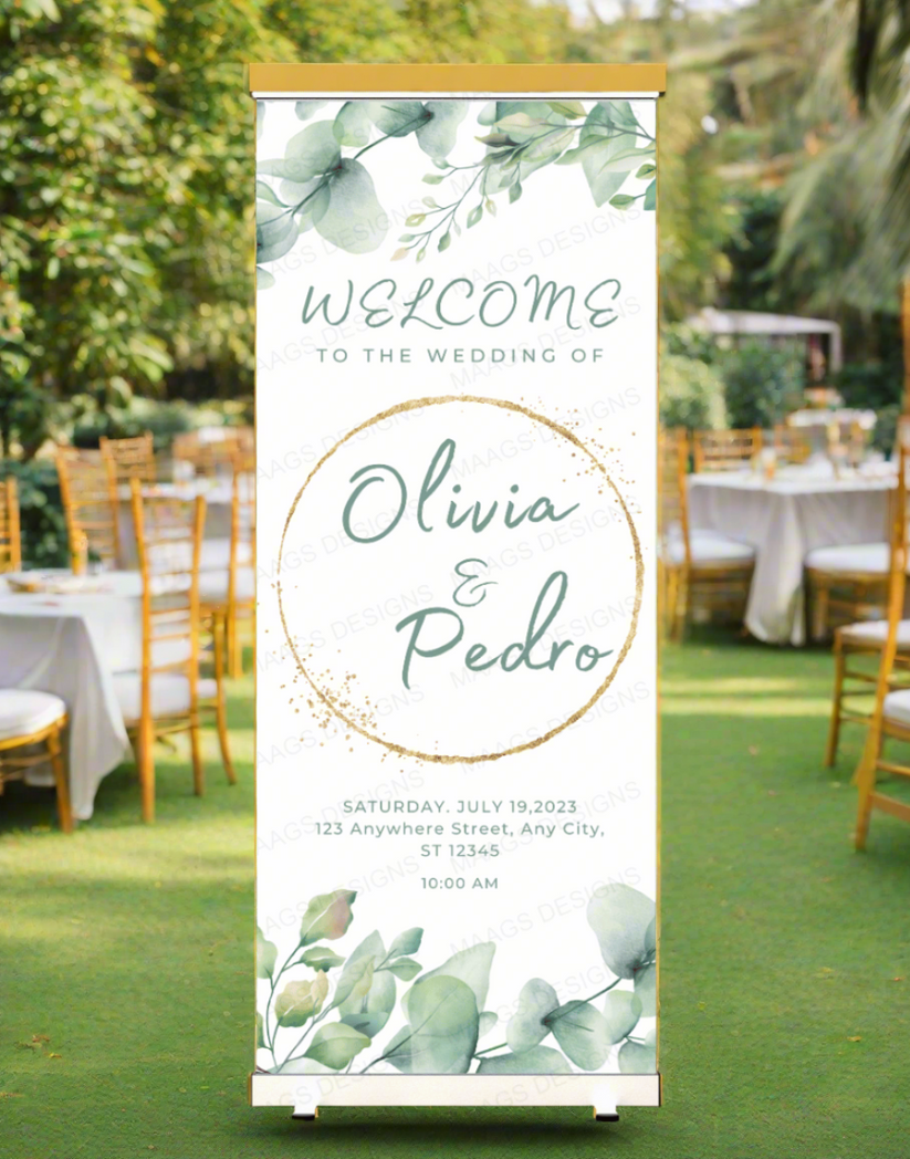 Wedding Banner Standee - #W24, Wedding Party Banner Stand, Wedding Sta ...