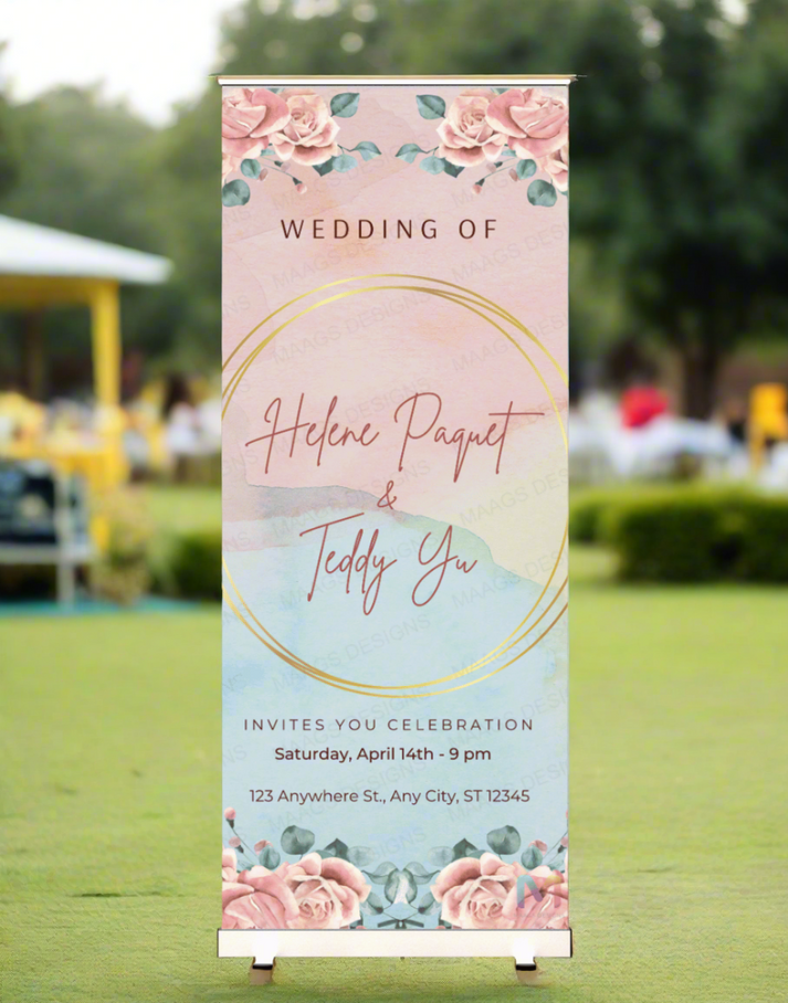 Wedding Banner Standee - #W17, Wedding Party Banner Stand, Wedding Sta ...
